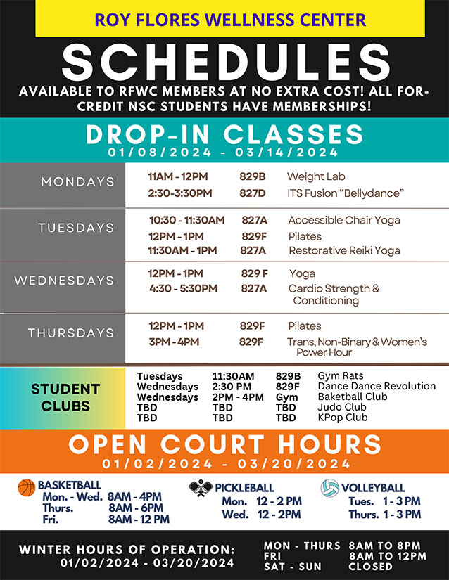 Drop-in Classes Schedule | North Seattle College